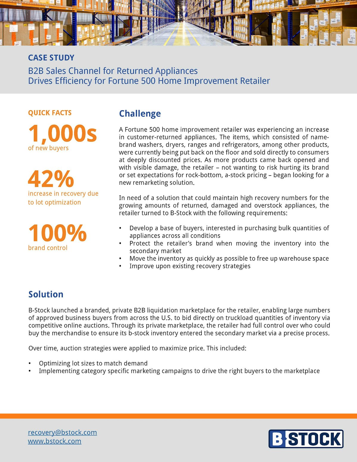 Case Study: B2B Sales Channel for Returned Appliances Drives Efficiency ...